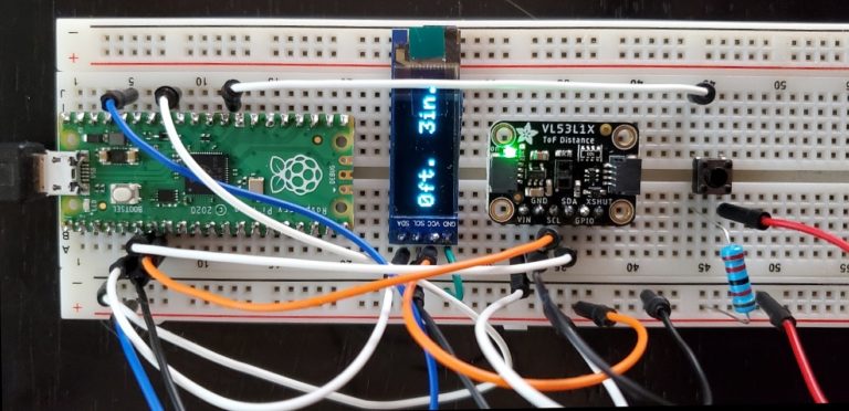 Pi Pico Time-of-Flight Project in Arduino IDE ⋆ Tech is so Cool!